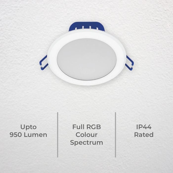 DETA 10W 950lm Grid Connect RGB+CCT Smart LED Downlight - 4 Pack ...