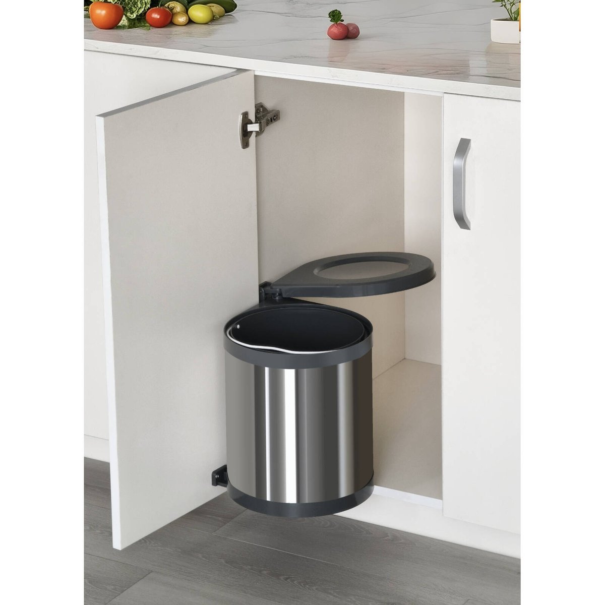 Practa Solutions 10L Stainless Steel Swing Bin - Bunnings New Zealand