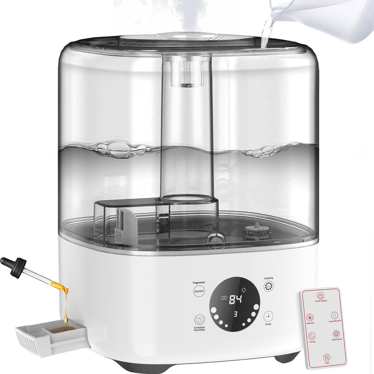 ADVWIN 5L Air Humidifier & Diffuser with Adjustable Humidity Control ...