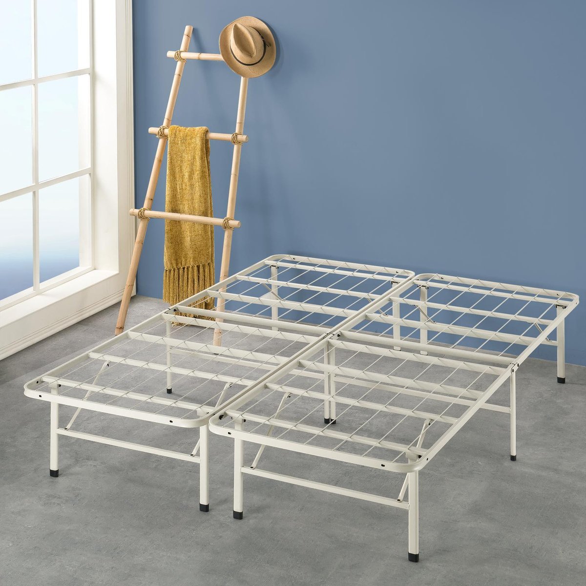 Zinus Single Smart Base Bed Frame Folding Bed Metal - Beige - Bunnings ...