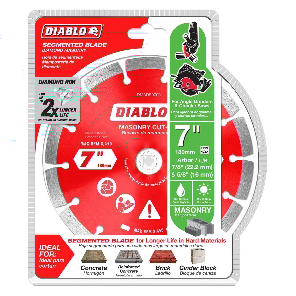Diablo Diamond Disc 7" Diamond Segmented Cut Off - Bunnings Australia