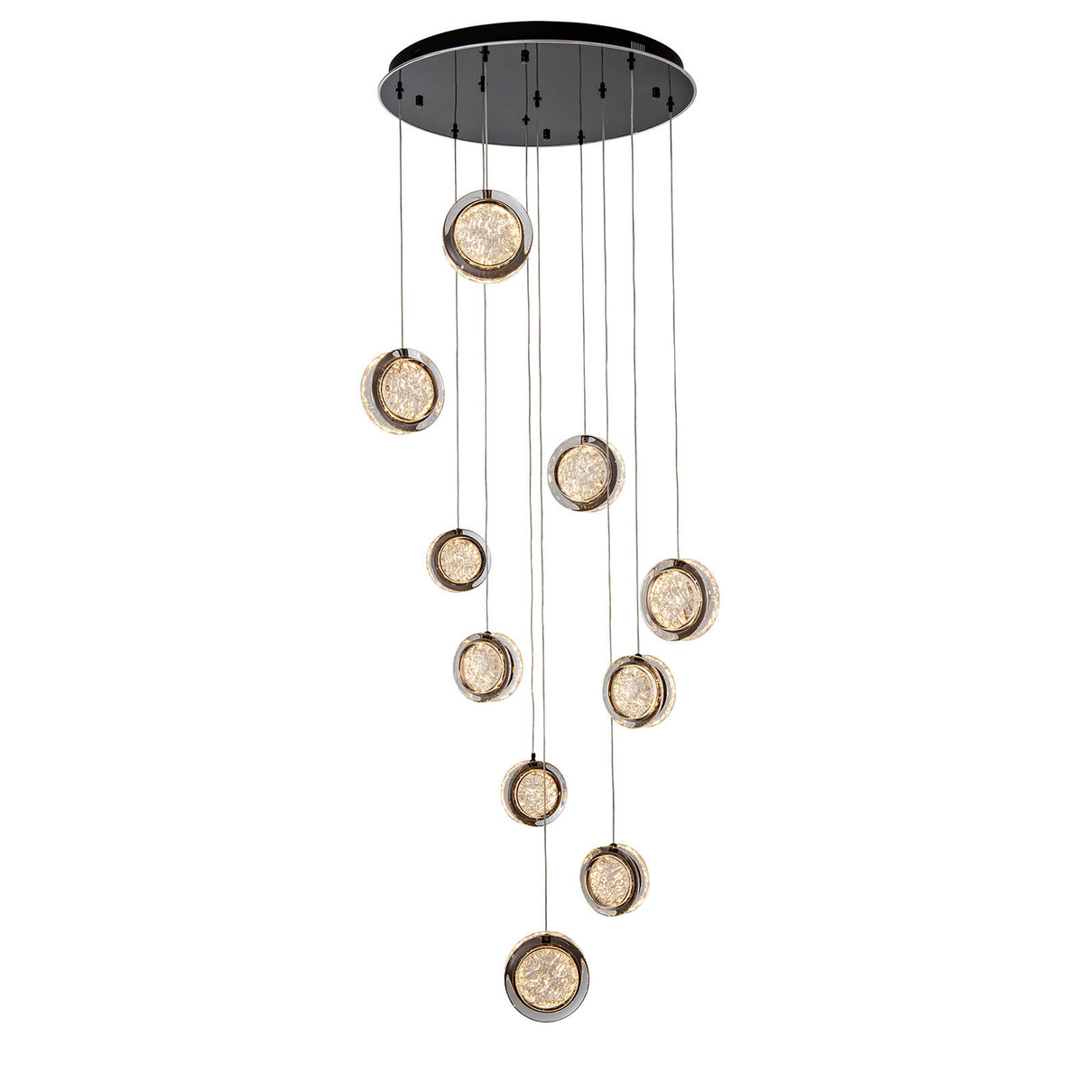 Vencha Yoyo 10 Light Tri-Colour LED Pendant - Black - Bunnings Australia