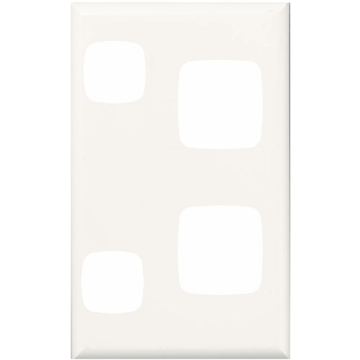 HPM Excel Double Powerpoint Coverplate - Matt White - Bunnings New Zealand