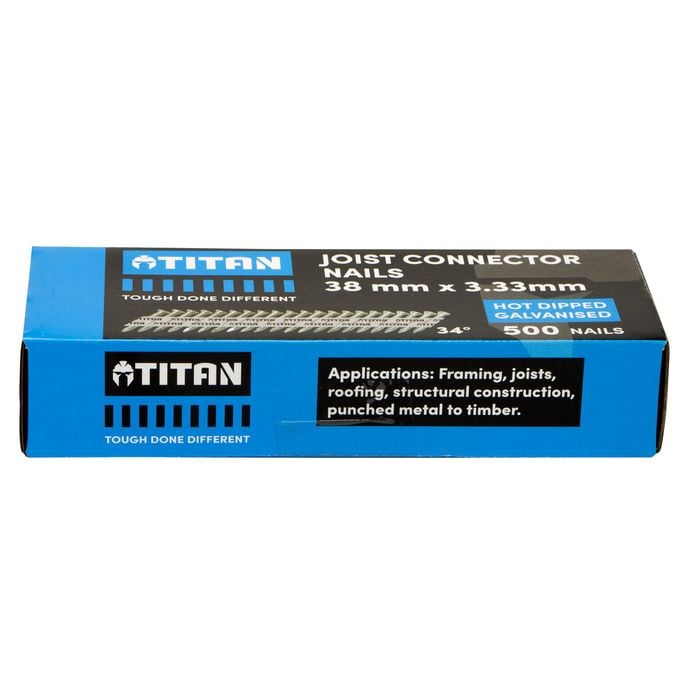 Titan 38 x 3.33 mm Hot Dipped Galvanised Joist Connector Collated Nails ...