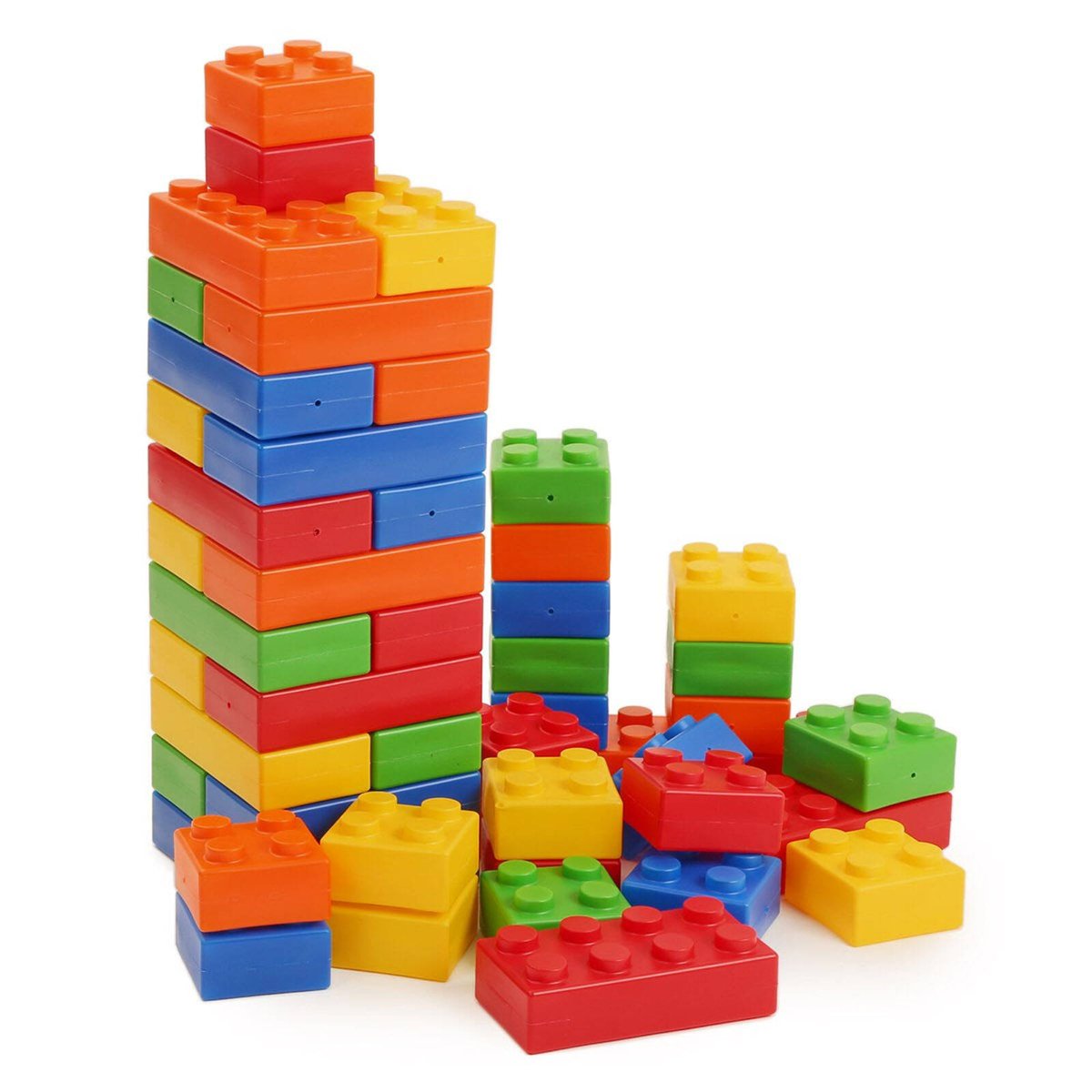 Maxi Giant Building Blocks - 50 Various Coloured Pieces - Bunnings ...