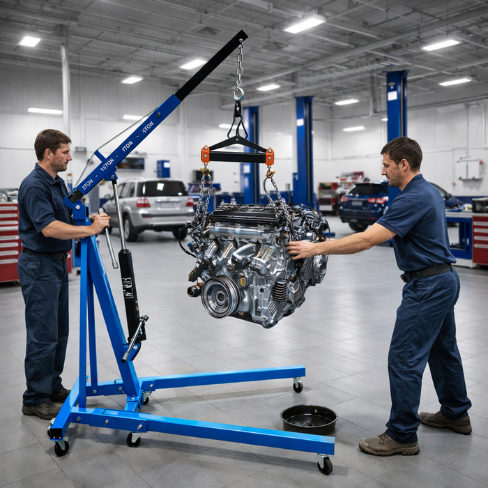 Taurus Legend 2000kg Foldable Engine Crane Blue - Bunnings Australia