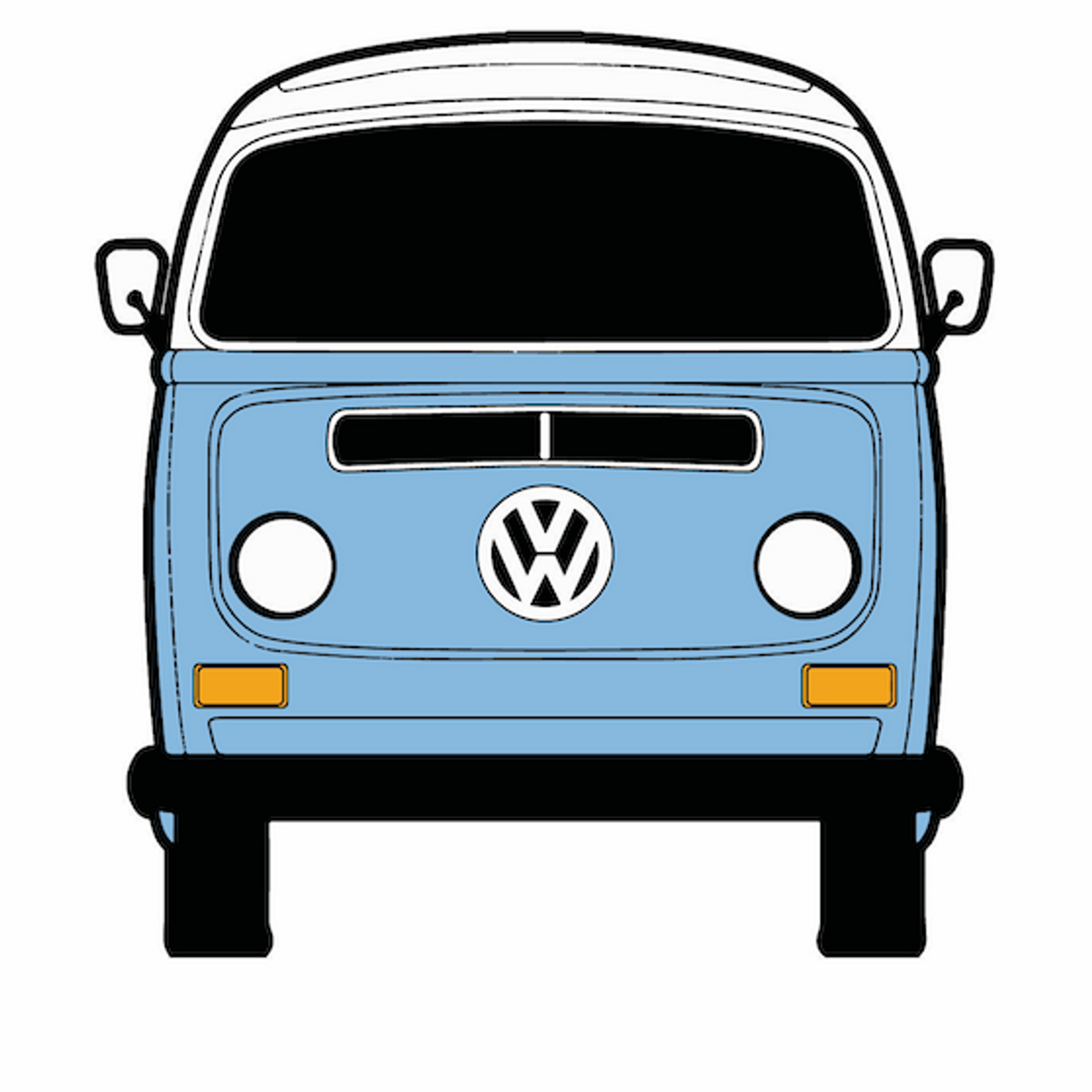 KombiLife Volkswagen T2 Bay Window Kombi Window & Bumper Sticker ...