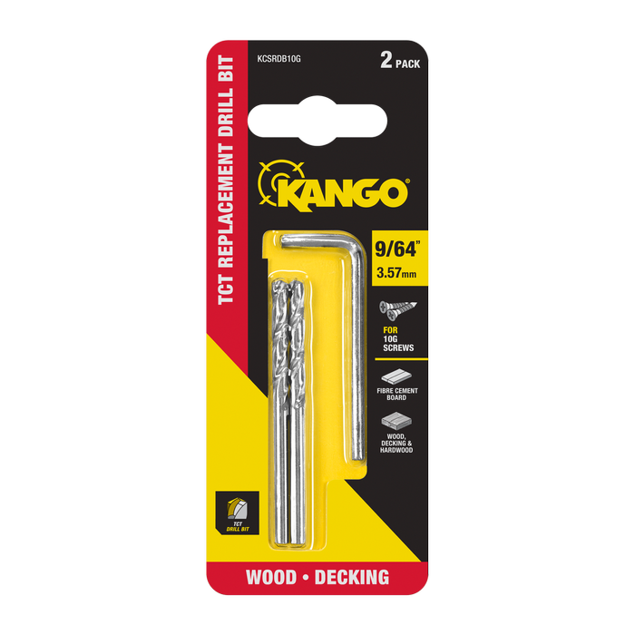 Kango 10G 9/64" Replacement TCT Drill Bits - Bunnings Australia