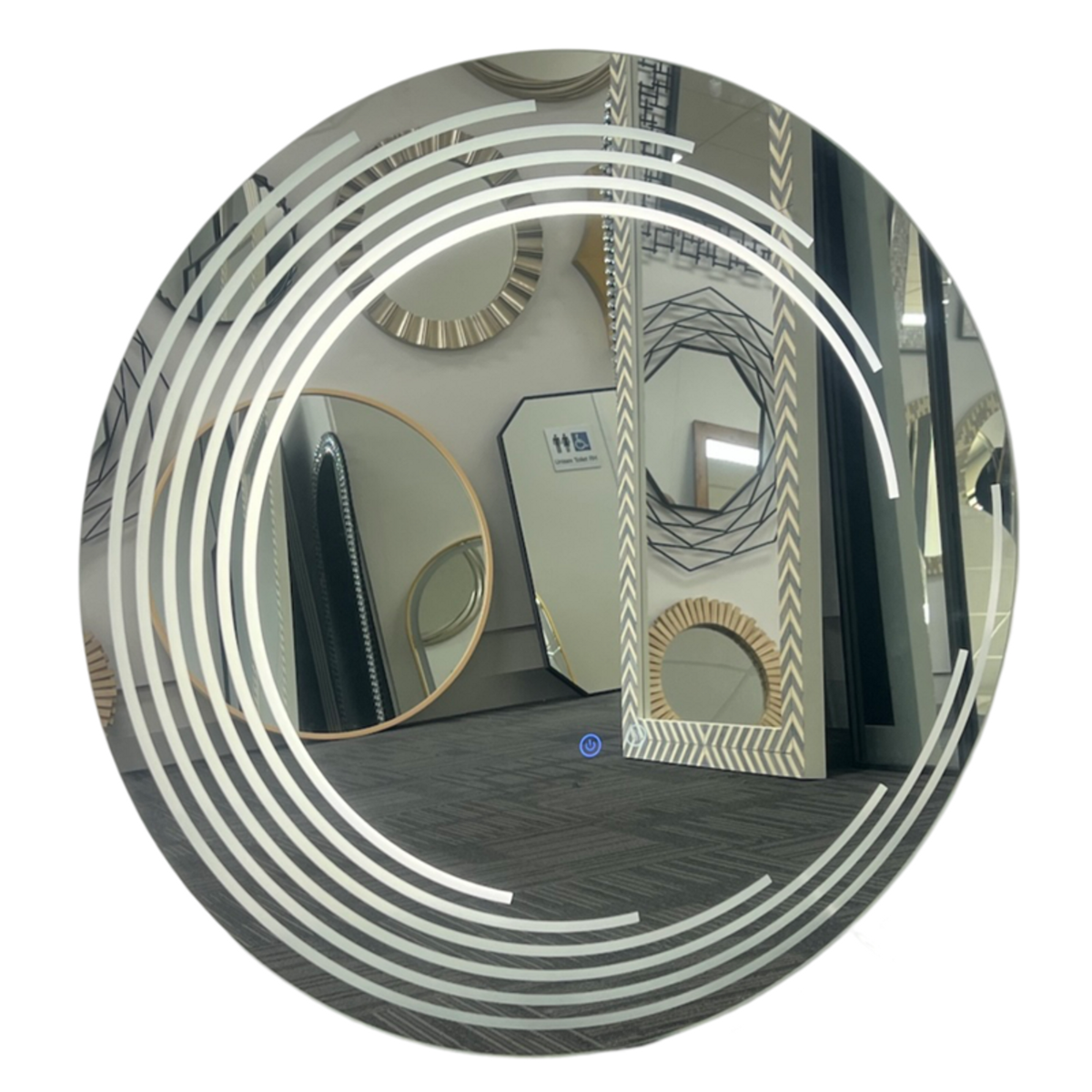 Best World 80cmx80cm Gold Besty Luxury Round Mirror - Bunnings Australia