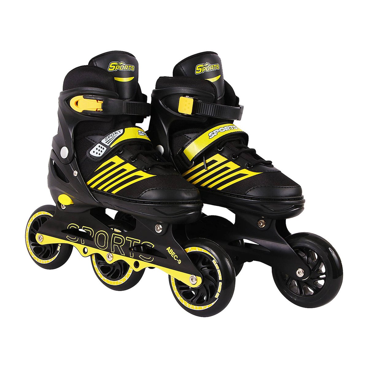 Veera 747 Adjustable Yellow Inline Skates with 100 MM PU Wheel(Size-M ...
