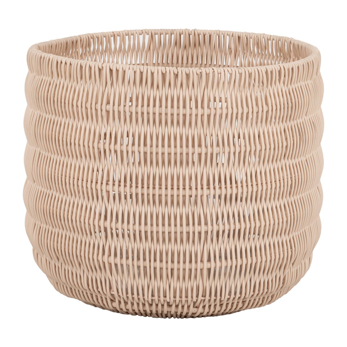 Astin Sinclair 350 x 300mm Cream Poly Rattan Basket Planter Large - Bunnings Australia