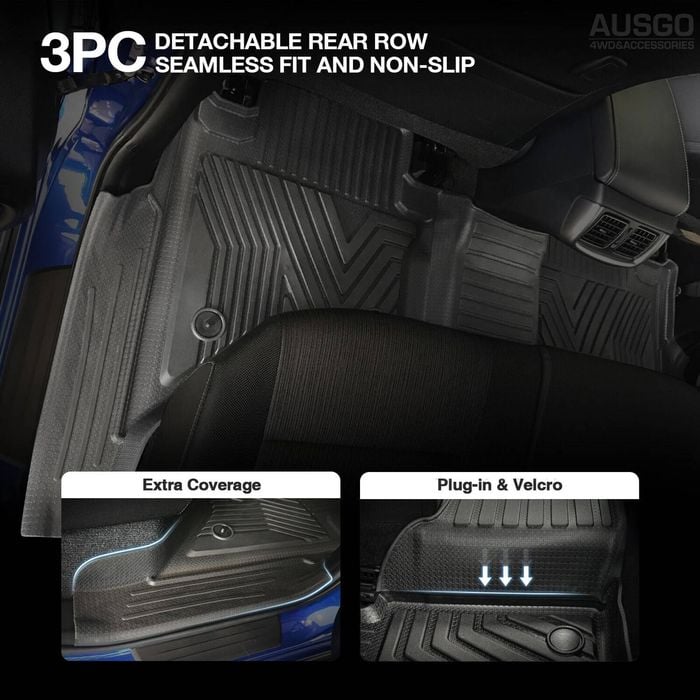 AUSGO 5D Injection Car Floor Mats for Toyota Hilux Auto Trans Dual Cab ...