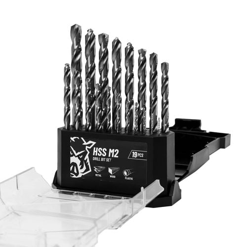 Full Boar 19 Piece HSS M2 Drill Bit Set - Bunnings Australia