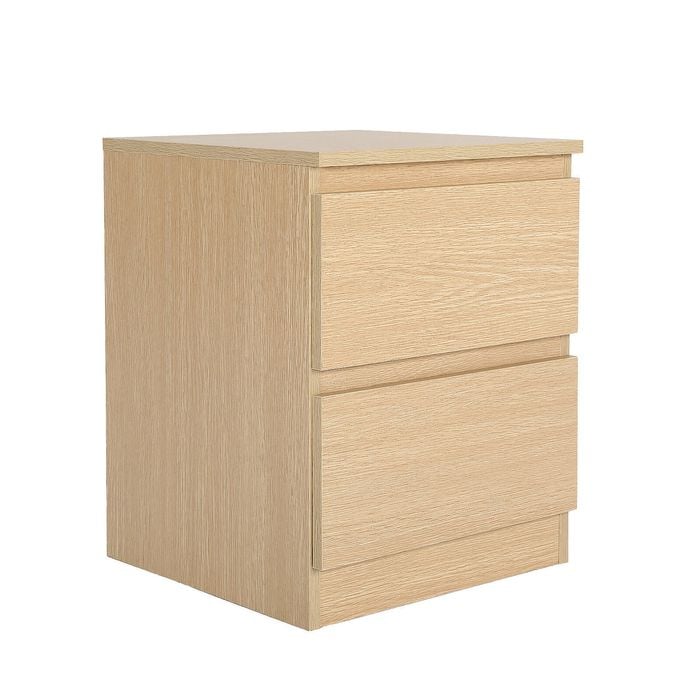 La Bella Oak Bedside Table Side Storage Cabinet Nightstand Bedroom 2 Drawer JOSS - Bunnings ...