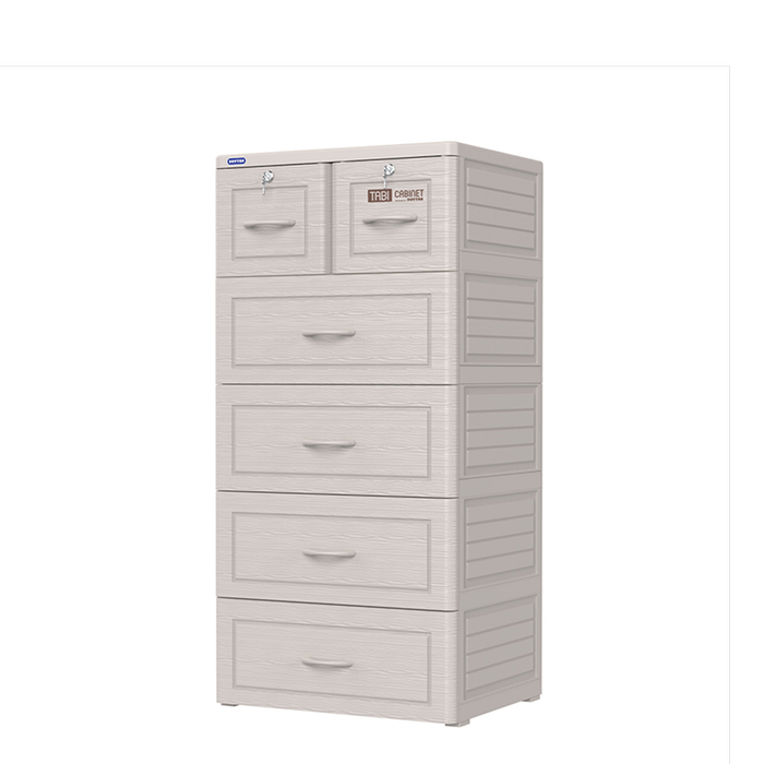 DuyTan TABI Premium 5 Tier Drawer Plastic Storage Unit Shelf ...