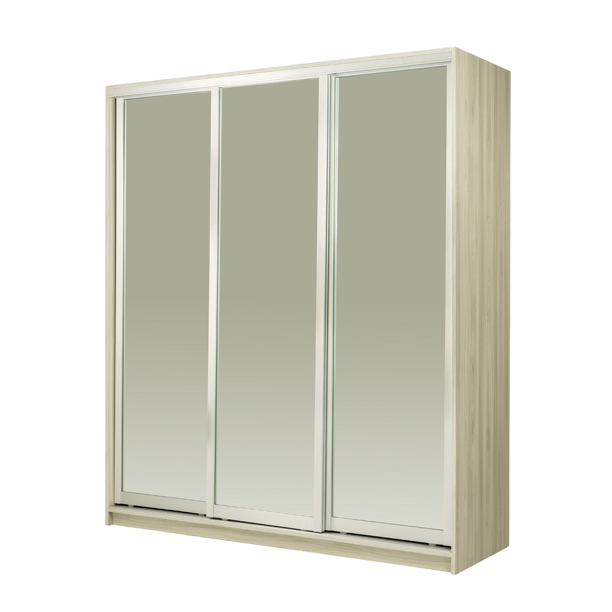 Bedford 1717mm Sliding Robe Bundle - 3 Mirror Doors 2 Drawers 2 Shelves ...