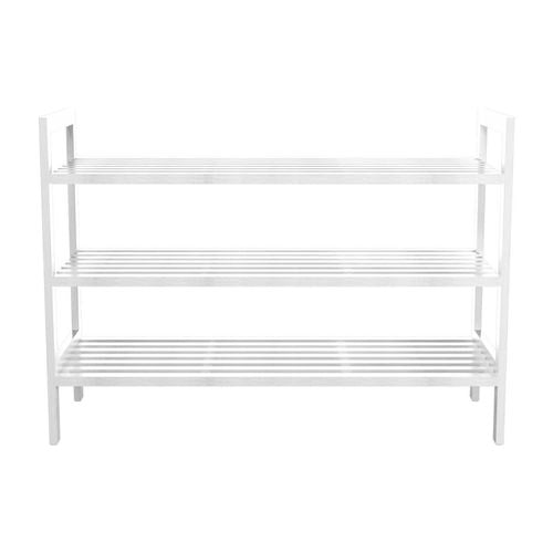 Flexi Storage Living White Bamboo Stackable 3 Tier Shoe Rack - Bunnings ...