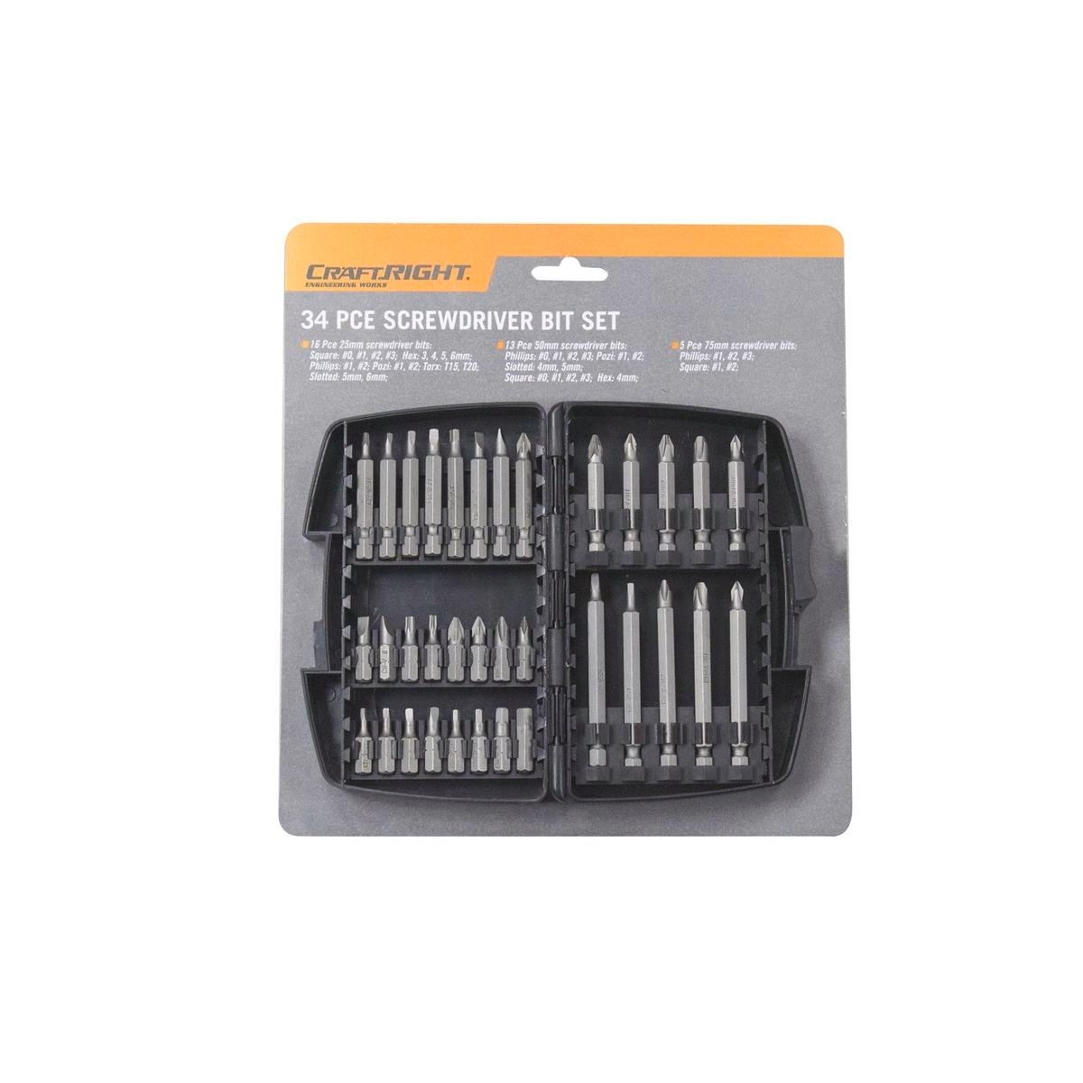 Craftright Screwdriver Bit Set 34pc - Bunnings New Zealand