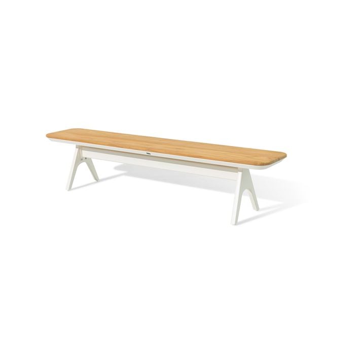 SIMPO Atlanta Outdoor Bench - White - Bunnings Australia