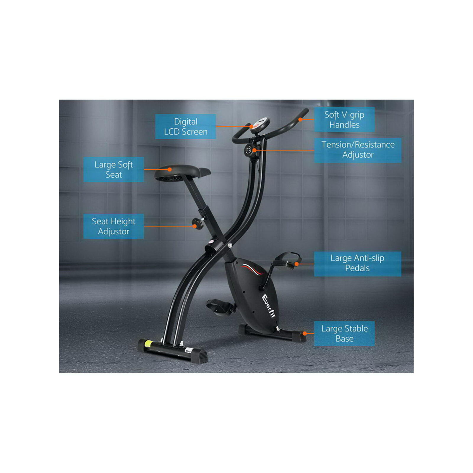 Roger black folding exercise bike store