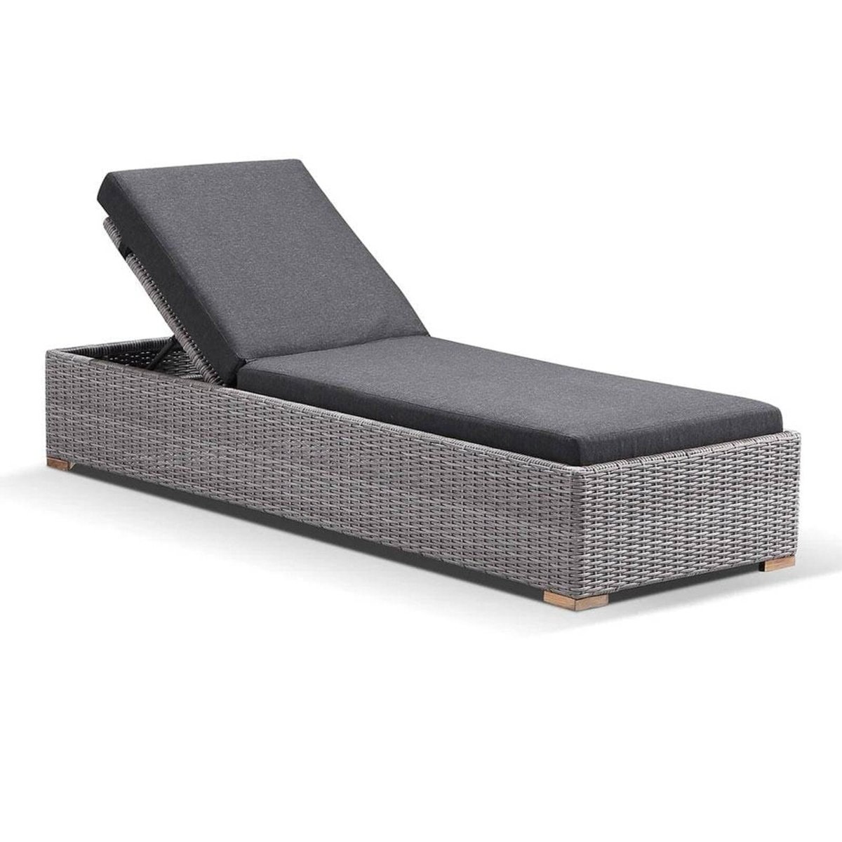 Outdoor Breeze Wicker Sun Lounge Charcoal Bunnings Australia