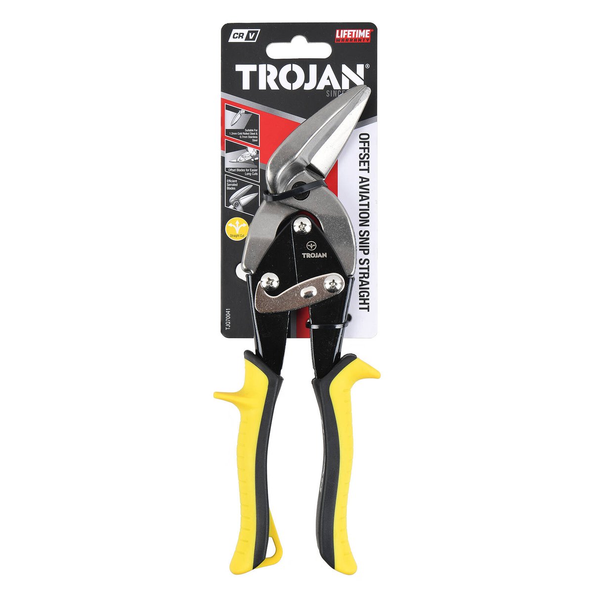 Trojan Offset Aviation Snip Straight - Bunnings Australia