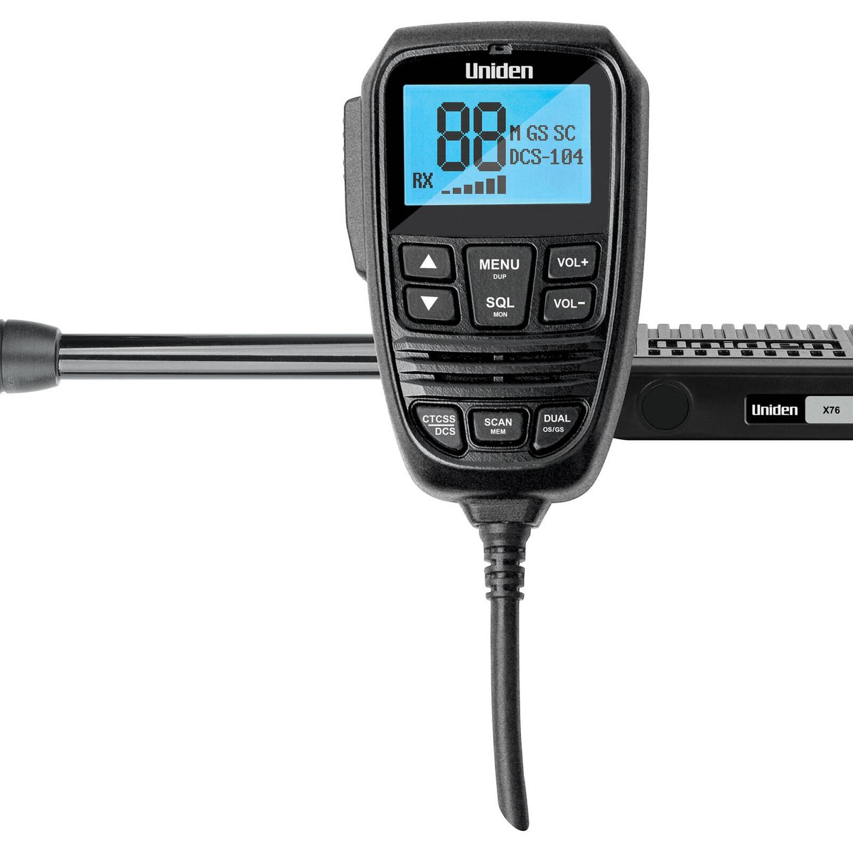 Uniden X76 Value Pack-Compact UHF & 5.5 dBi Antenna & Dual Watch ...