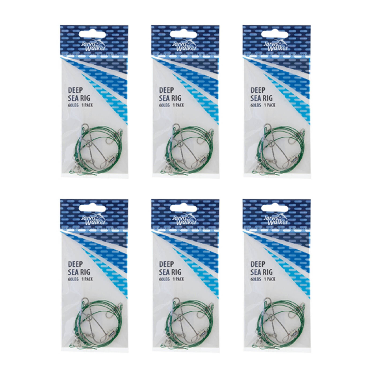 6x Jarvis Walker Deep Sea Rig - Deep Sea Fishing Rig With 60lb Wire ...