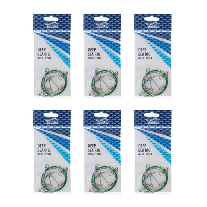 6x Jarvis Walker Deep Sea Rig - Deep Sea Fishing Rig With 60lb Wire ...