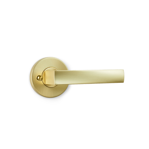 LANE Oxford Privacy Leverset Brushed Brass L537934 - Bunnings Australia