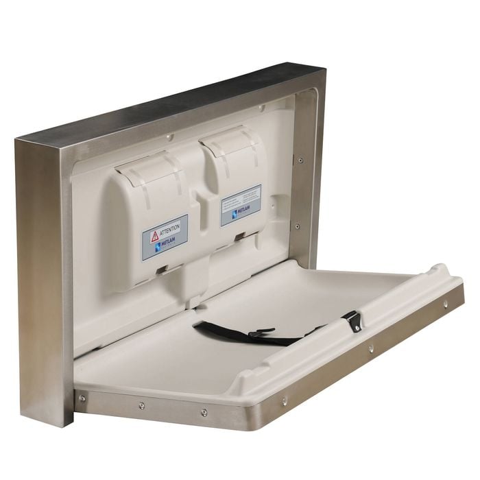 Metlam Australia Stainless Steel Surface Mounted Horizontal Baby Change ...