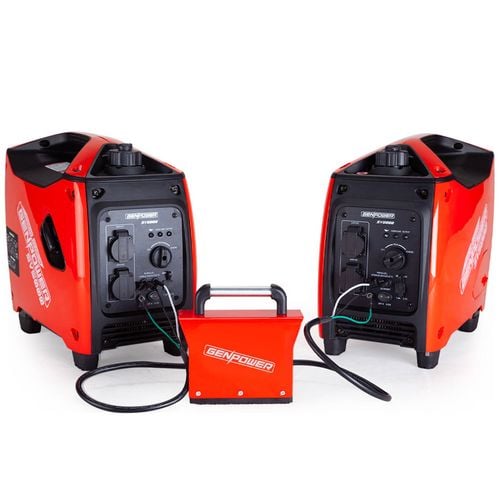 2 x GENPOWER 2200W Portable Power Generator with Bonus Parallel Kit ...