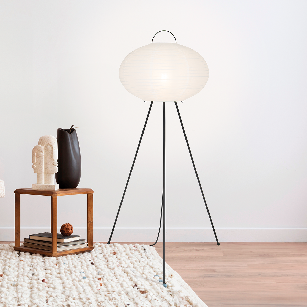 Verve Design White Vida Floor Lamp - Bunnings Australia
