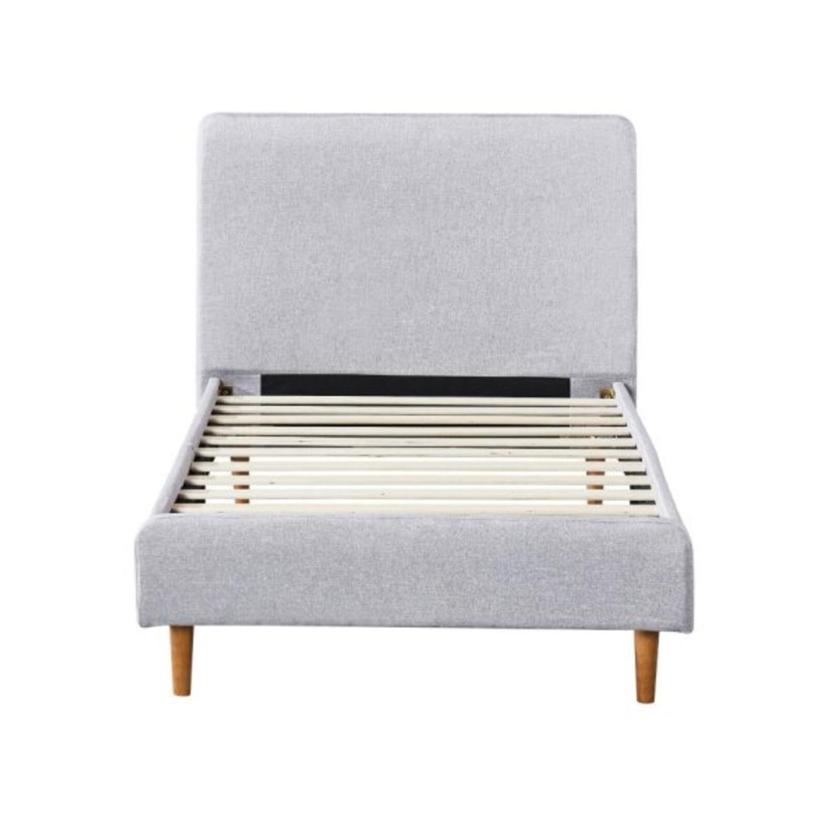 Bendigo Bed Frame -King Single - Fabric - Light Grey - Bunnings Australia