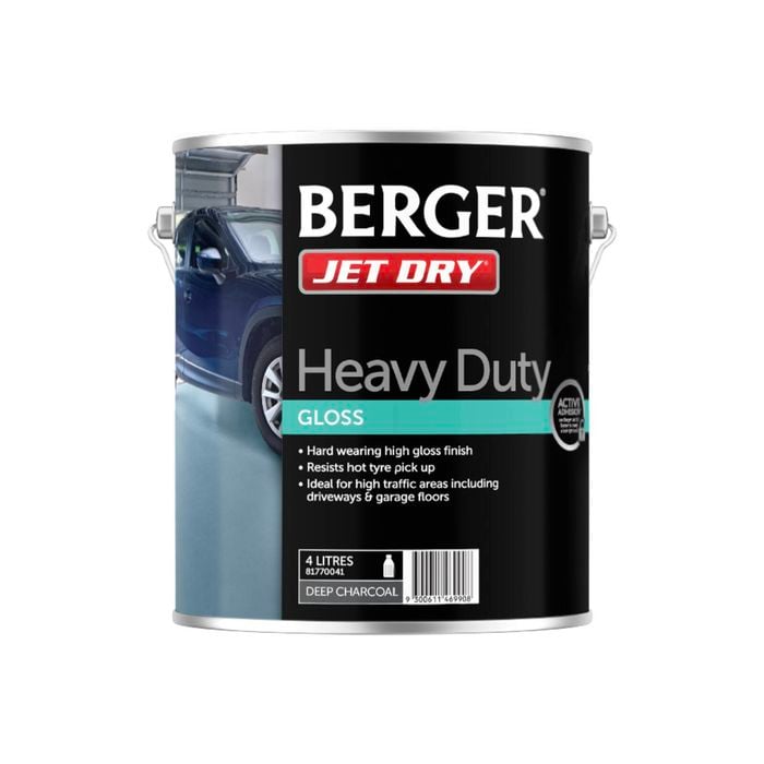 Berger Jet Dry 4L Deep Charcoal Heavy Duty Paving Paint - Bunnings ...