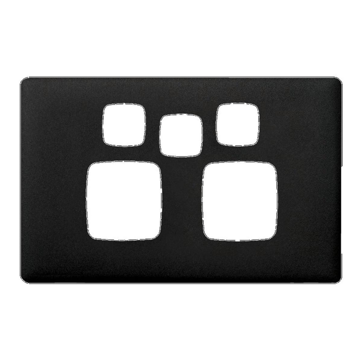 HPM Linea Cover Plate Double Powerpoint with Extra Switch Asphalt ...