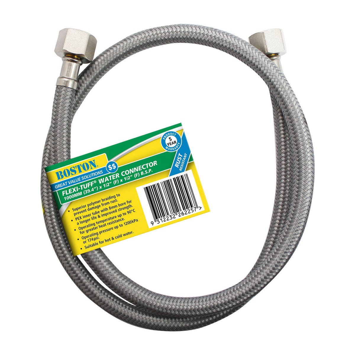 BOSTON 1000mm FLEXI-TUFF Lead-Free Water Connector - Bunnings New Zealand