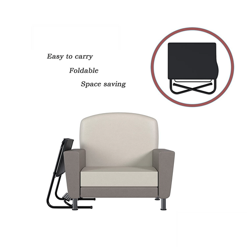 TABLE BUDDY Executive 55x40x73cm with Cupholder & Foot Rest Folding Table- Black - Bunnings ...