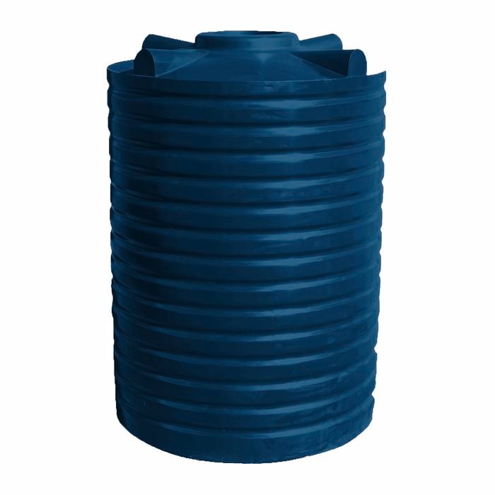 Clark Tanks 3000L Round Poly Water Tank - Stormedge Blue - Bunnings ...