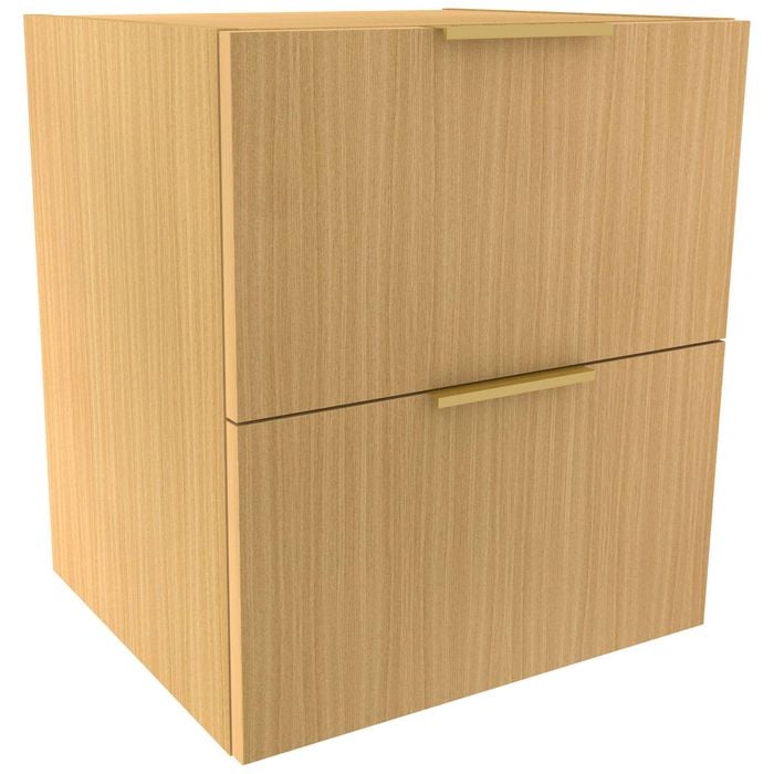 Lugna 512 x 450 x 380mm Sand 2 Drawer Ready to Assemble Unit - Bunnings ...
