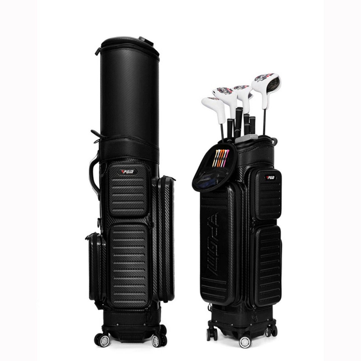 PGM GOLF Four Wheels Hard Shell Retractable Cover Travel golf Bag QB142 Black - Bunnings Australia