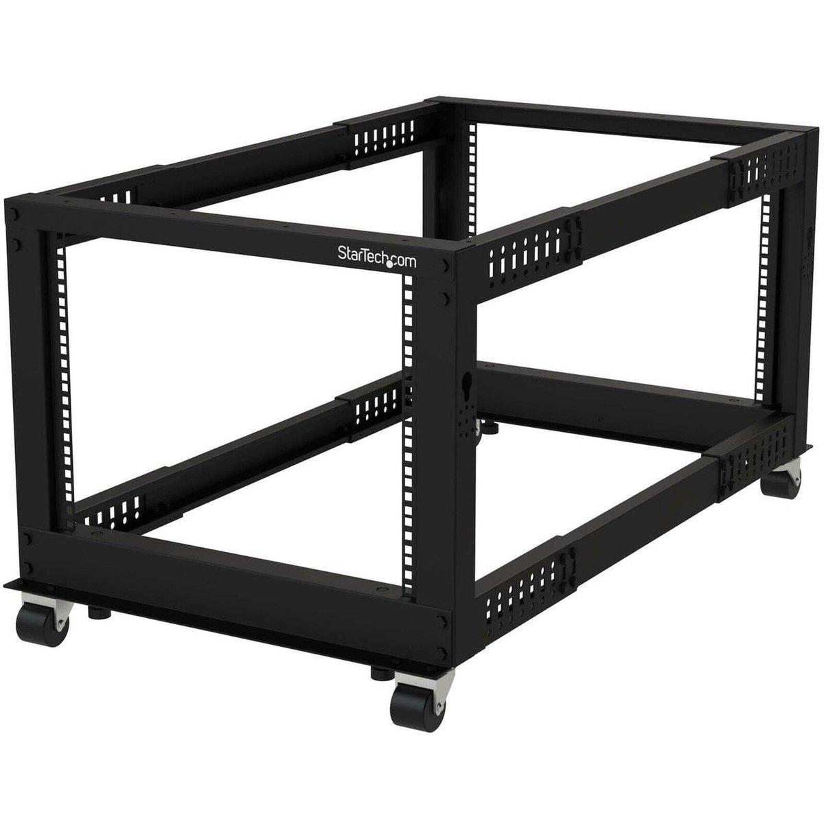 StarTech.com 4-Post 8U Mobile Open Frame Server Rack, 19in Network Rack ...