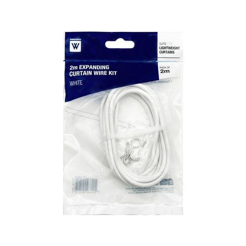 Windoware 2m Hooks and Eyes Expanding Curtain Wire Kit - Bunnings Australia