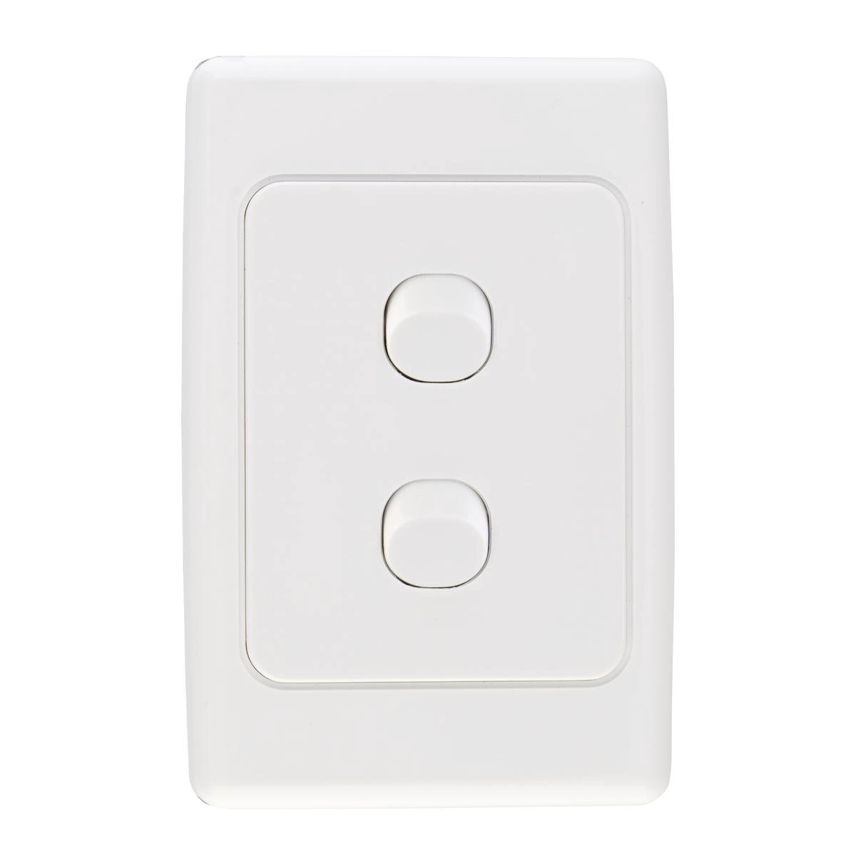DETA White Double Vertical Light Switch - Bunnings New Zealand