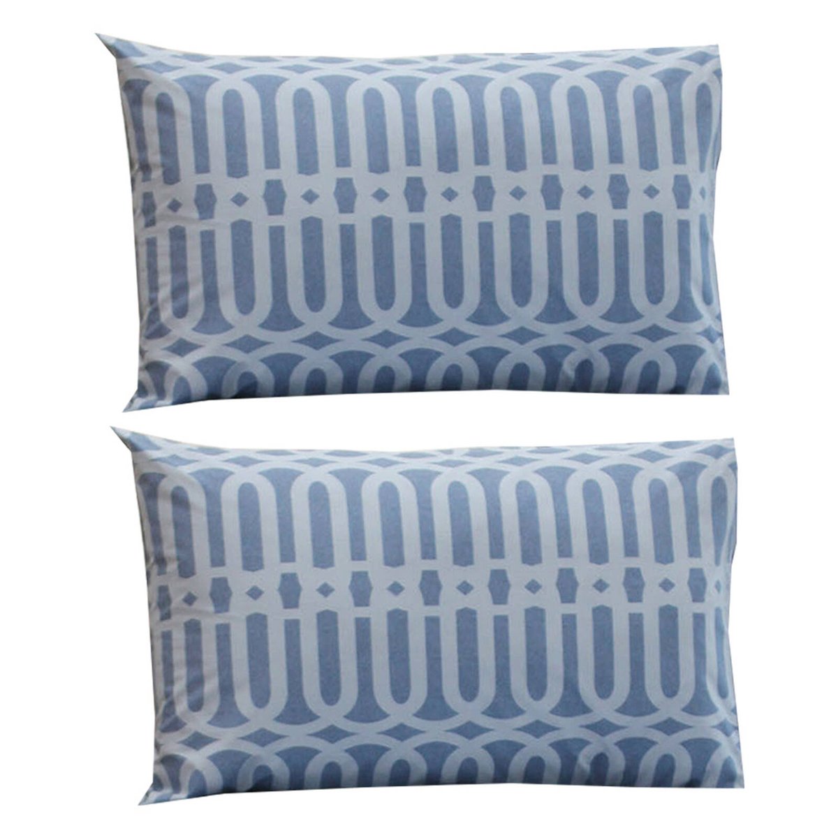 2PK Jason Commercial Linx Pillow Case 48x73cm Denim Coloured - Bunnings ...