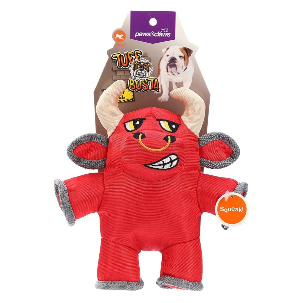 Paws & Claws Tuff Busta Buddy Bull 20X18X9cm - Bunnings Australia