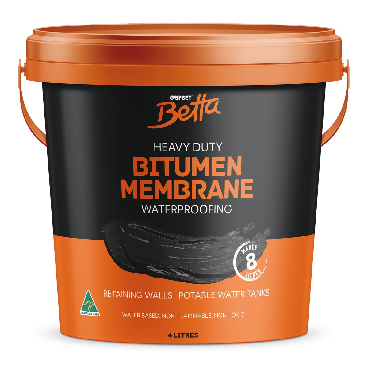 Gripset Betta 4L Bitumen Rubber Waterproofing Membrane - Bunnings Australia