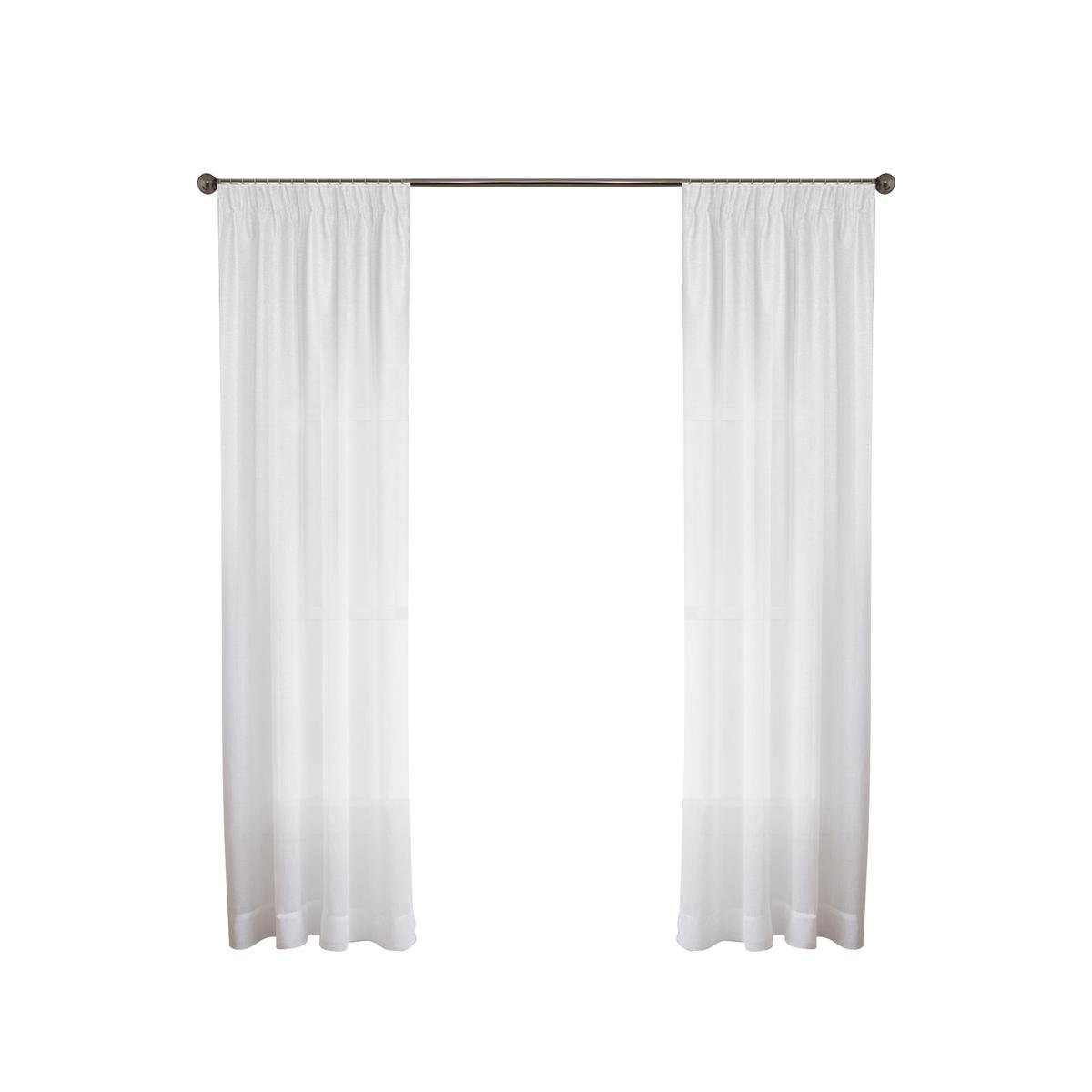 Smart Home Products White Coco Pencil Pleat Net Sheer Curtain - 150-230 ...