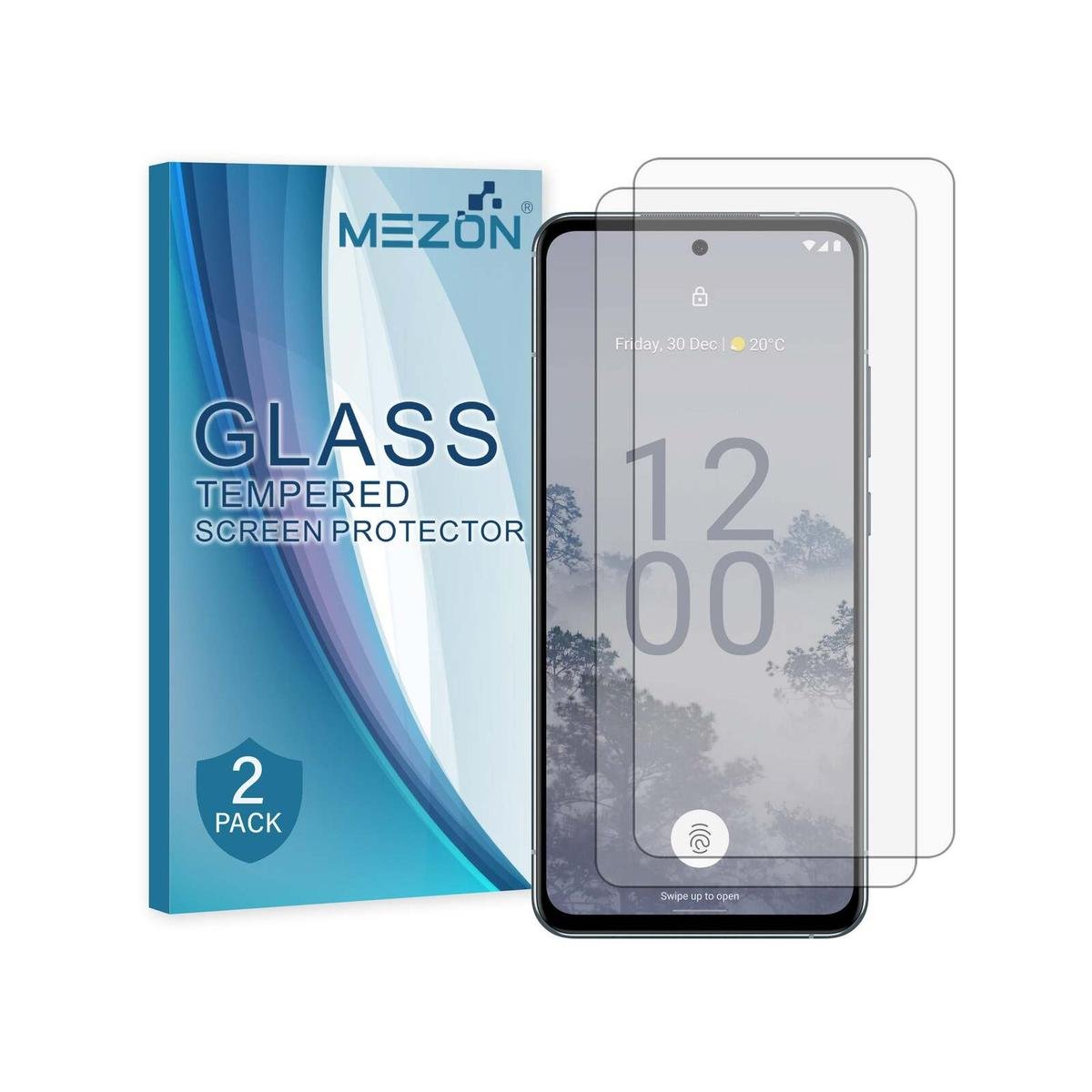 2 Pack MEZON Nokia X30 5G Clear Tempered Glass Screen Protectors ...