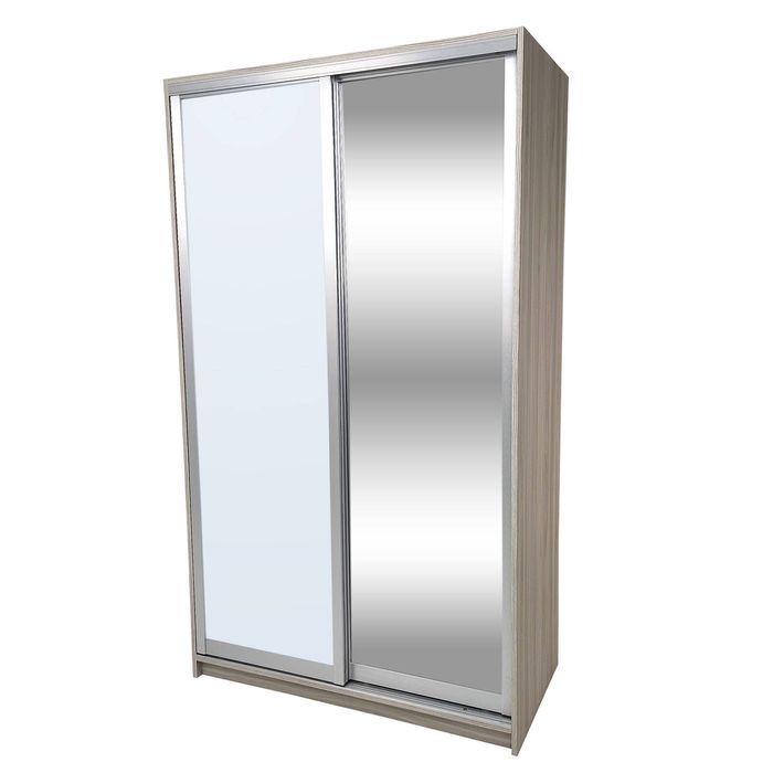 Bedford 1150mm 2 Door Sliding Robe Bundle with White and Mirror Glass ...